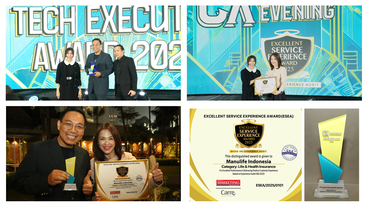 Manulife Indonesia Meraih Excellent Service Experience Award (ESEA ...